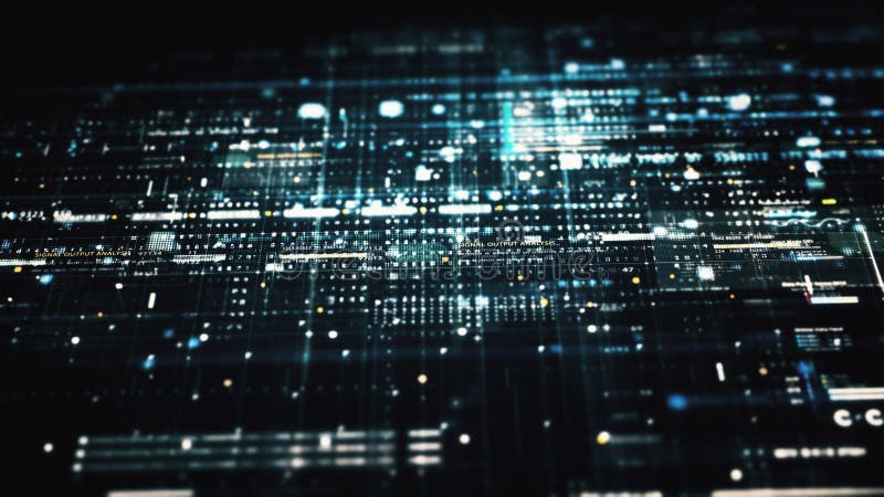 Advance Data Matrix Simulation UI Background Stock Illustration ...