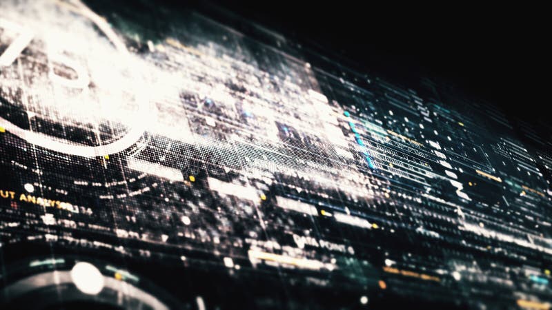 Advance Data Matrix Simulation UI Background Stock Illustration ...