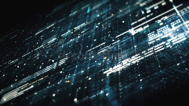 Advance Data Matrix Simulation UI Background Stock Illustration ...