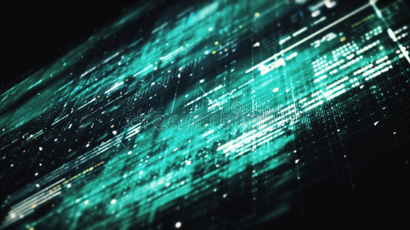 Advance Data Matrix Simulation UI Background Stock Illustration - Illustration of display ...