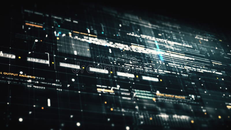 Advance Data Matrix Simulation UI Background Stock Illustration ...