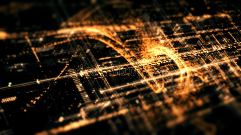 Advance Data Matrix Cyber Environment Display Stock Illustration ...