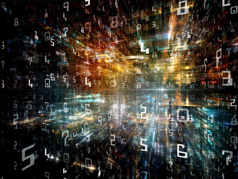 Advance of Digital Space stock illustration. Illustration of code ...