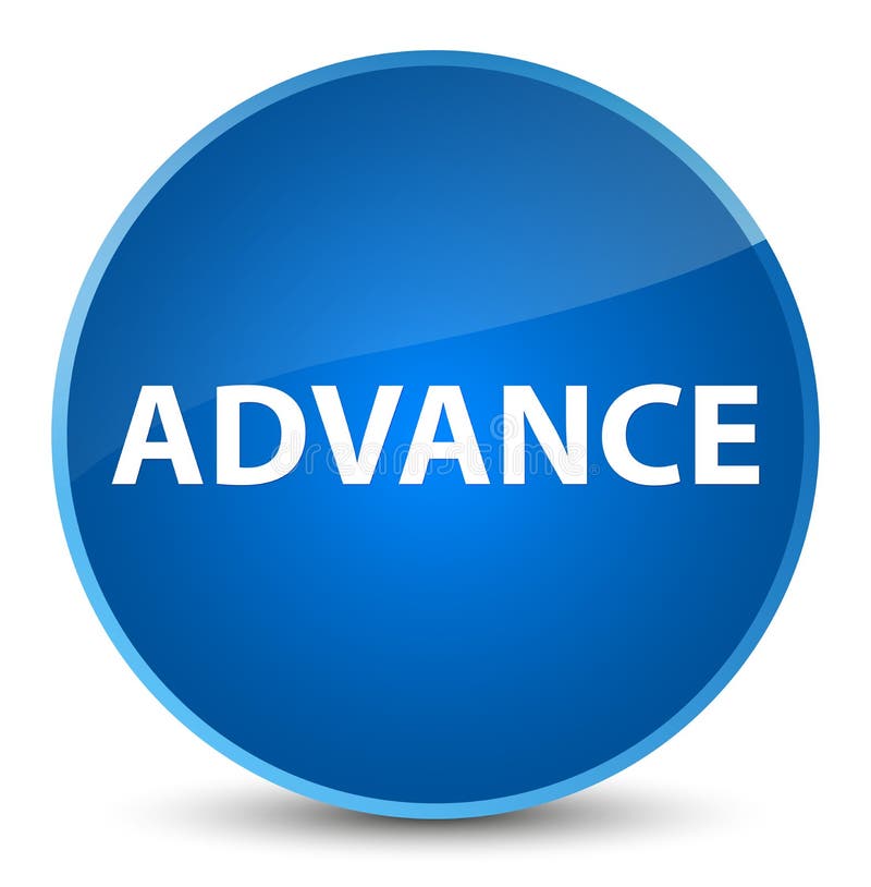 Advance Elegant Blue Round Button Stock Illustration - Illustration of ...