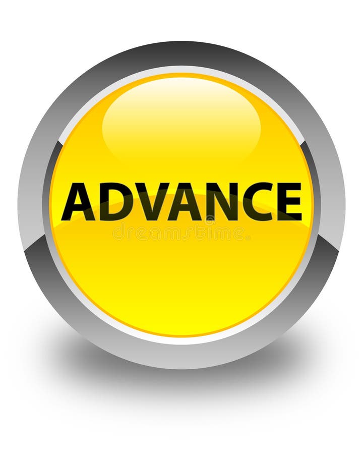 Advance Glossy Green Round Button Stock Illustration - Illustration of ...