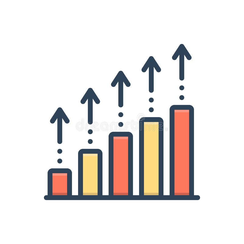Color Illustration Icon for Advance, Proceed and Achievement Stock ...