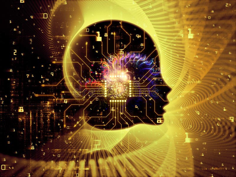 Advance of Machine Consciousness Stock Illustration - Illustration of ...