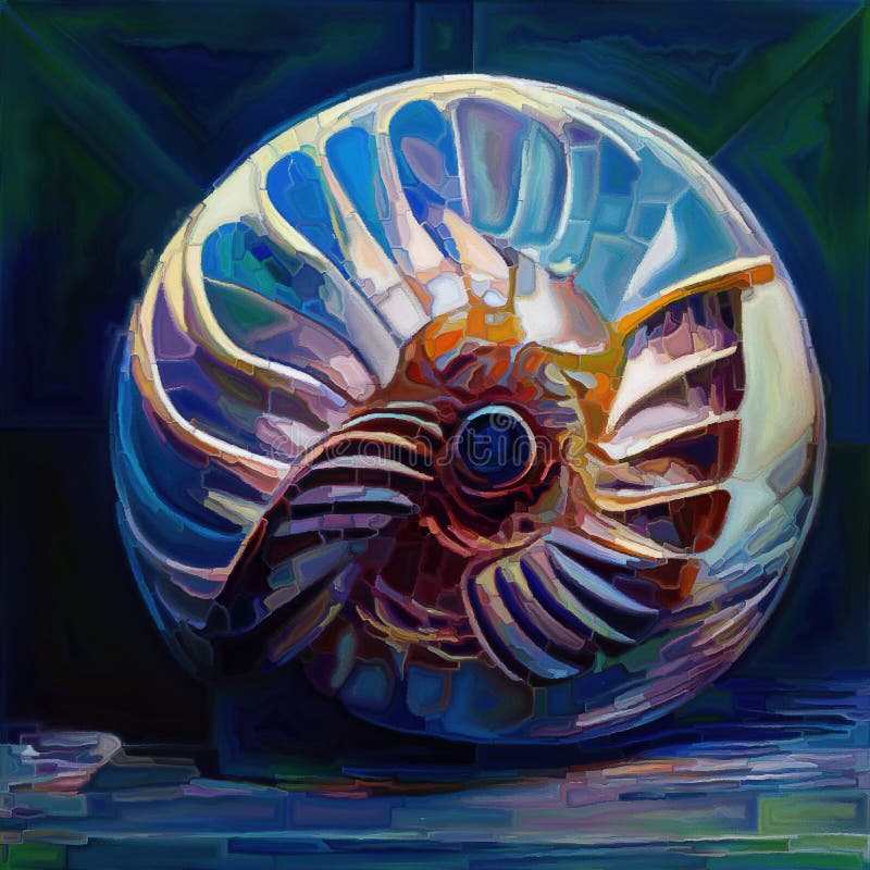 Advance of Nautilus stock illustration. Illustration of spectrum ...