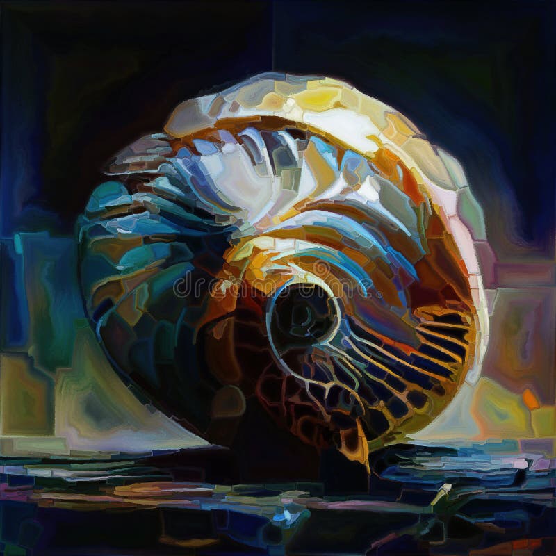 Advance of Nautilus stock illustration. Illustration of painting ...