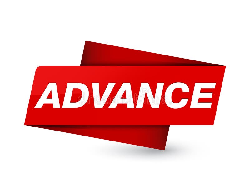 Advance Premium Red Tag Sign Stock Illustration - Illustration of ...