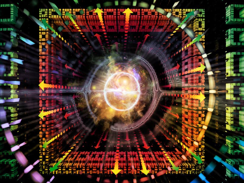 Advance of Quantum Space stock illustration. Illustration of idea ...