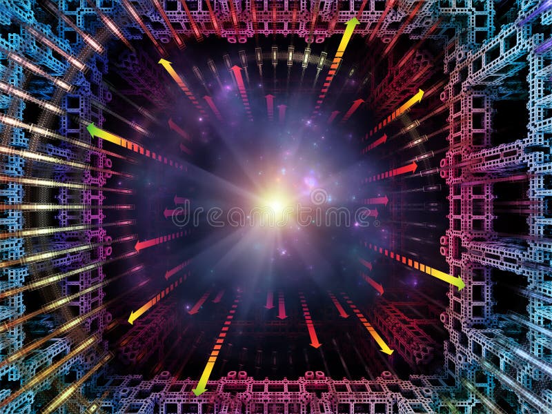 Advance of Quantum Space stock illustration. Illustration of ...