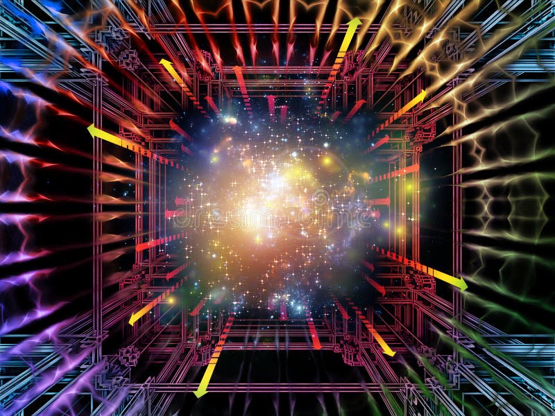 Advance of Quantum Space stock illustration. Illustration of backdrop ...
