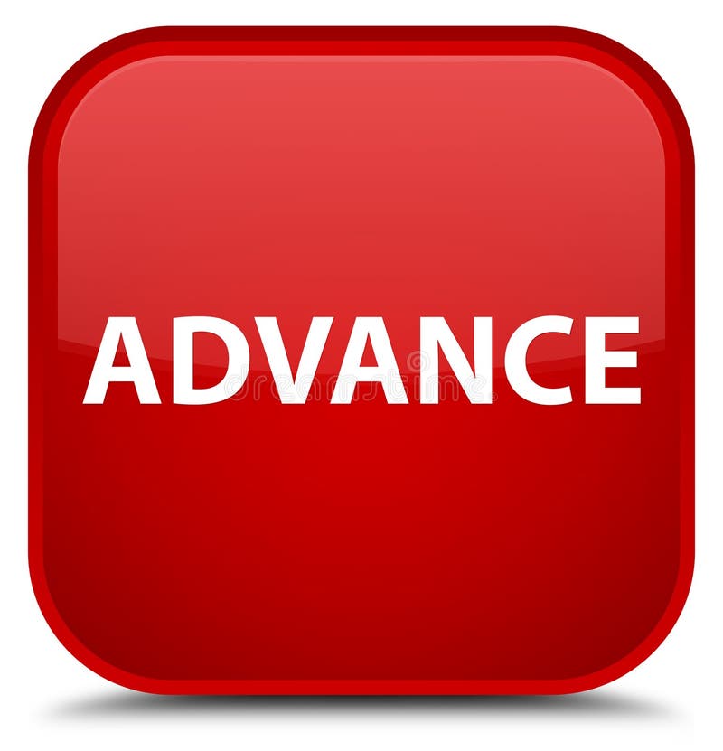 Advance Special Red Square Button Stock Illustration - Illustration of ...