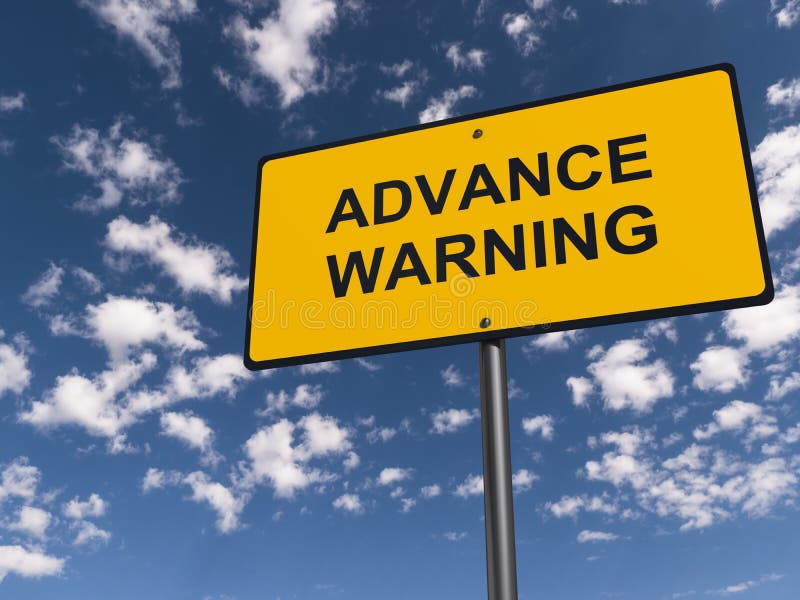 Advance Warning Traffic Sign Stock Illustration - Illustration of icon ...