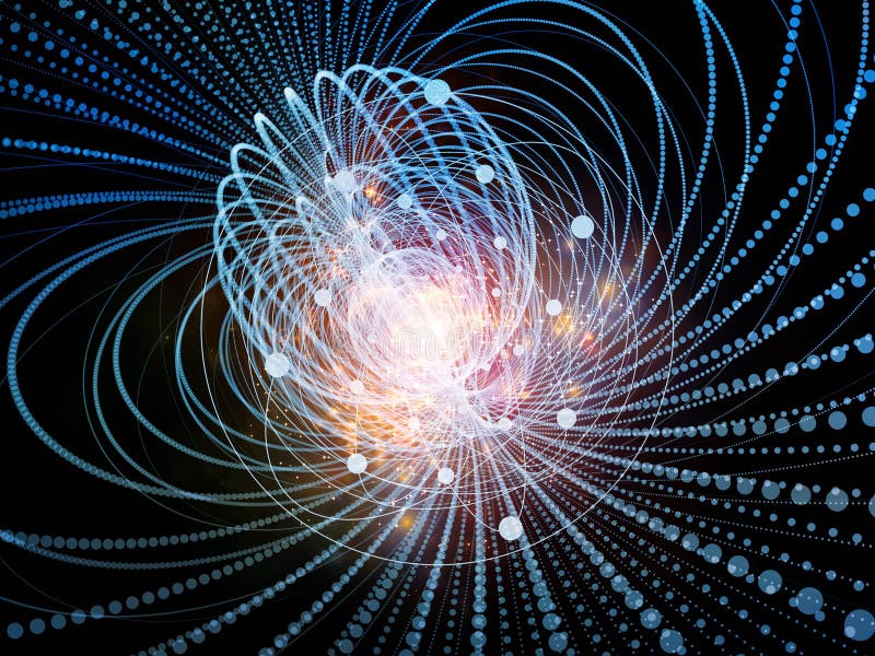 Advance of Wave Particle stock illustration. Illustration of energy ...