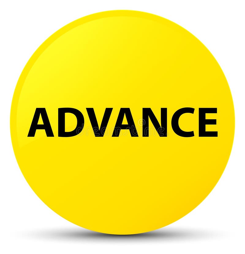 Advance Yellow Round Button Stock Illustration - Illustration of modern ...