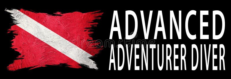 Advanced Adventurer Diver, Diver Down Flag, Scuba Flag Stock ...