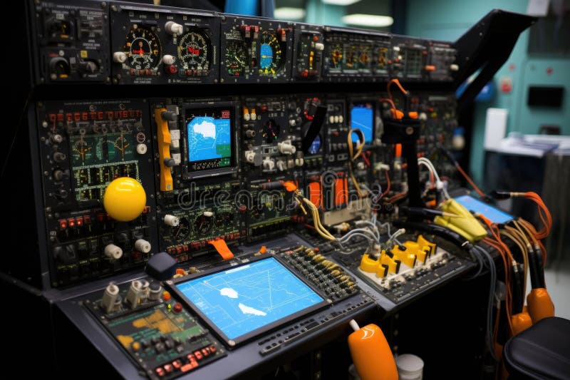 Advanced Aerospace Control Panel Stock Illustration - Illustration of ...