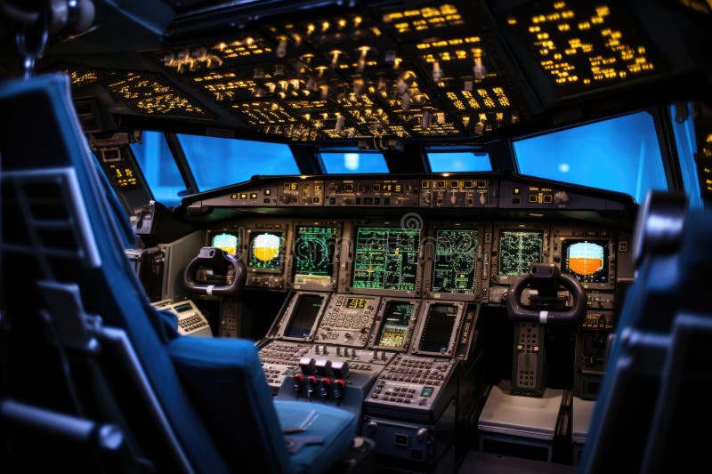Advanced Aerospace Control Panel Stock Photo - Image of display ...