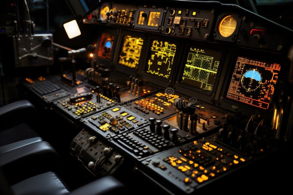 Advanced Aerospace Control Panel Stock Illustration - Illustration of ...