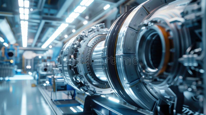 Advanced Aerospace Engine Production Facility with Precision Tools and ...