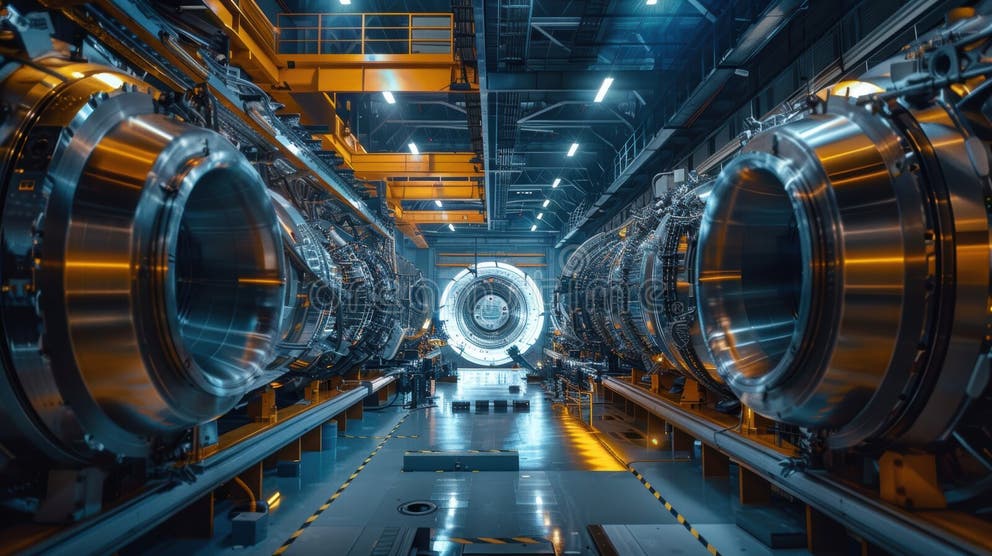 Advanced Aerospace Engine Production Facility with Precision Tools and ...