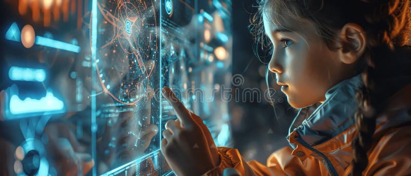 Advanced AI Android Teacher Assisting Students with Interactive Lessons ...