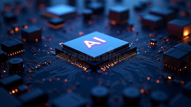 Advanced AI Chip Central Processing Unit Technology Circuit Board ...