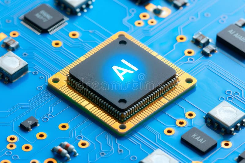 Advanced AI Chip on a Motherboard Highlights the Integration of Machine ...