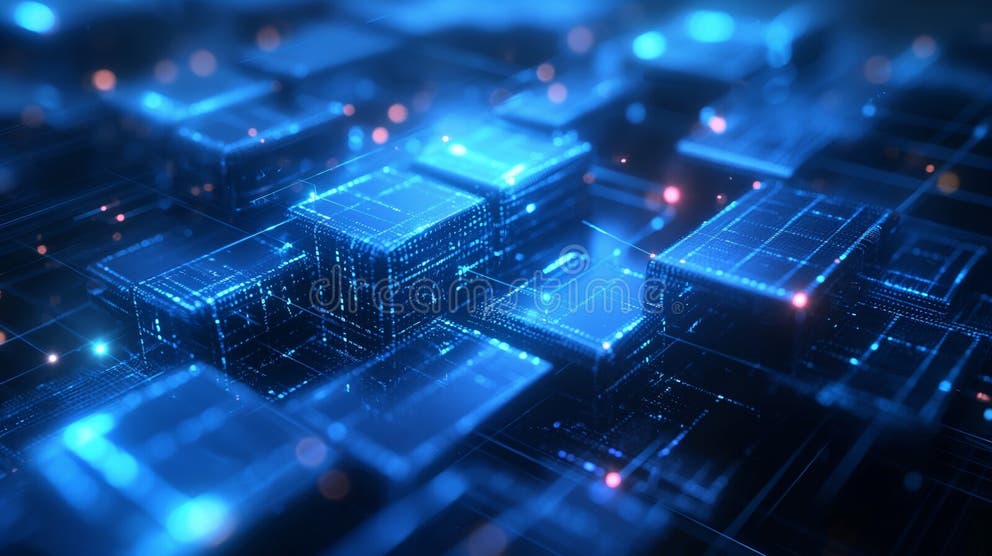 Advanced Ai Cloud Storage Technology Visualized with Illuminated Data ...