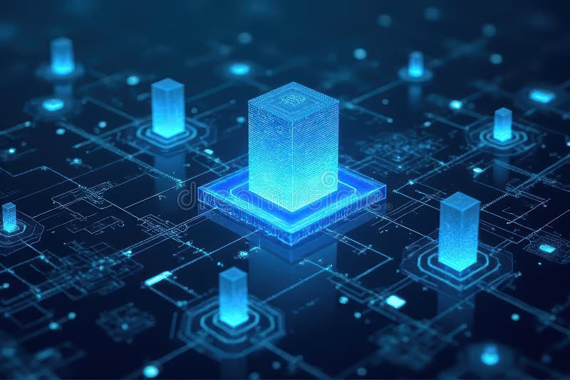 Advanced AI Content Platform Visualization Stock Illustration ...