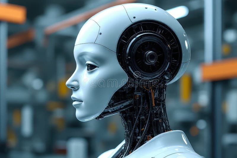 Advanced AI-Controlled Robotic Action Stock Illustration - Illustration ...