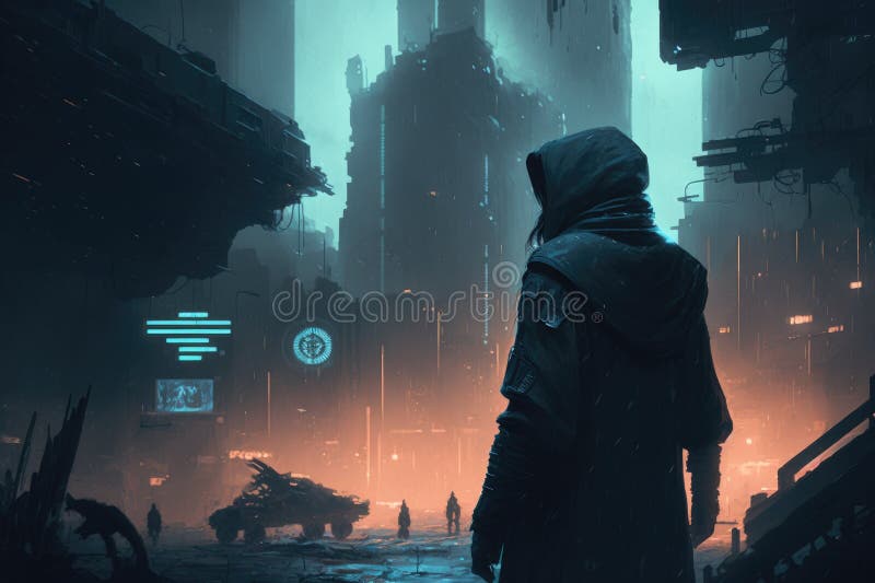 Advanced AI Controlling a Dystopian Metropolis Digital Art Poster AI ...