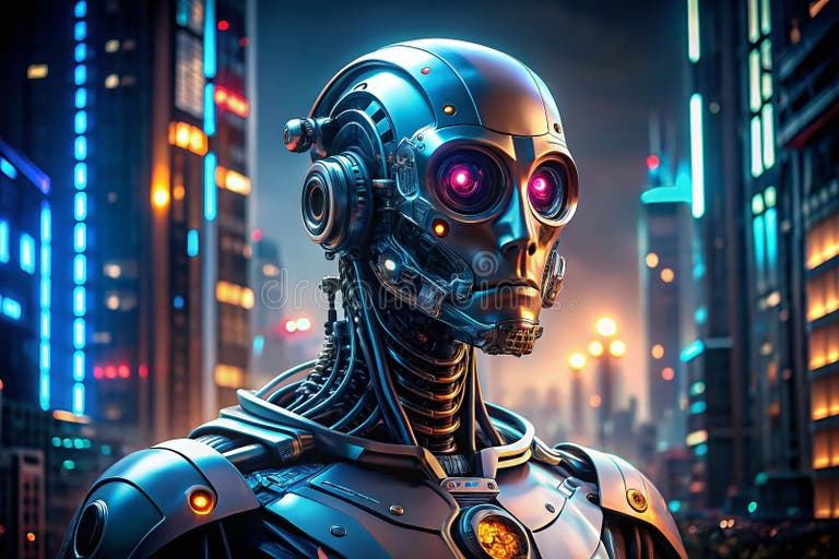 Advanced AI Cyborg Robot Prototype a Futuristic Vision for ...