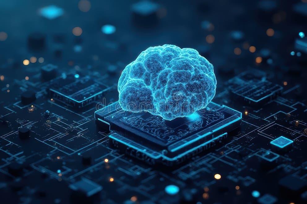 Advanced AI Machine Learning Model Stock Illustration - Illustration of ...