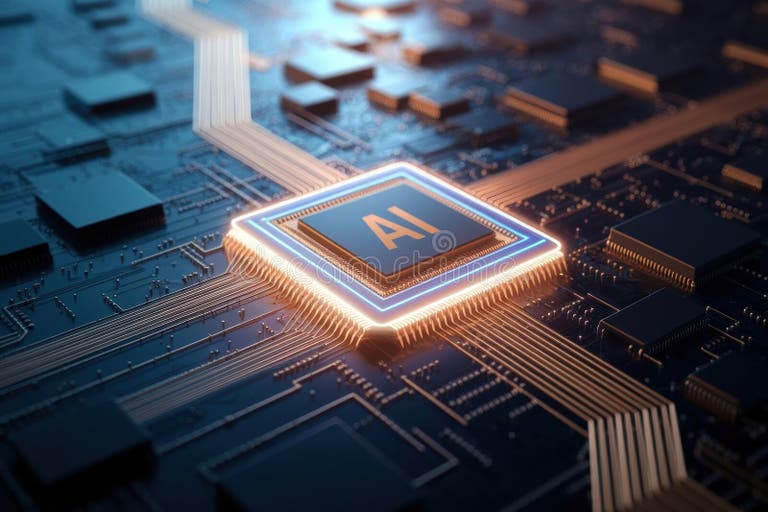 Advanced AI Microprocessor with Holographic Data Streams on Circuit ...