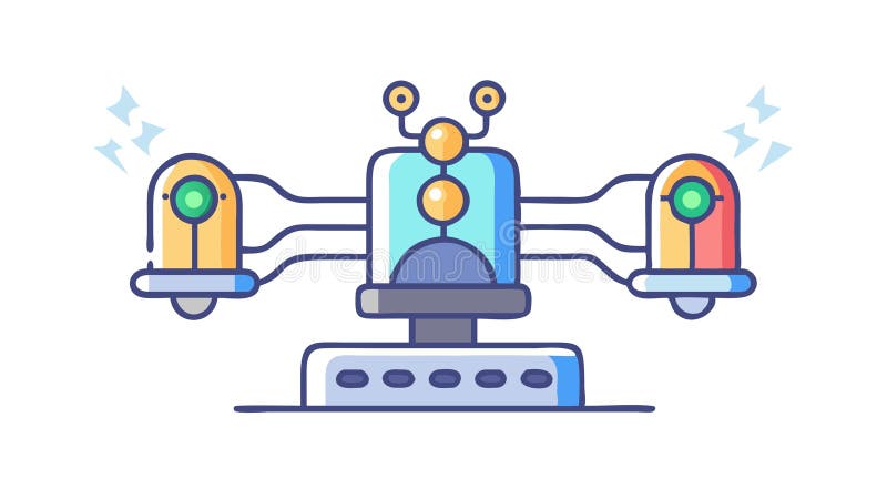 Advanced AI Robot Machine with Intricate Connections, Vector Design ...