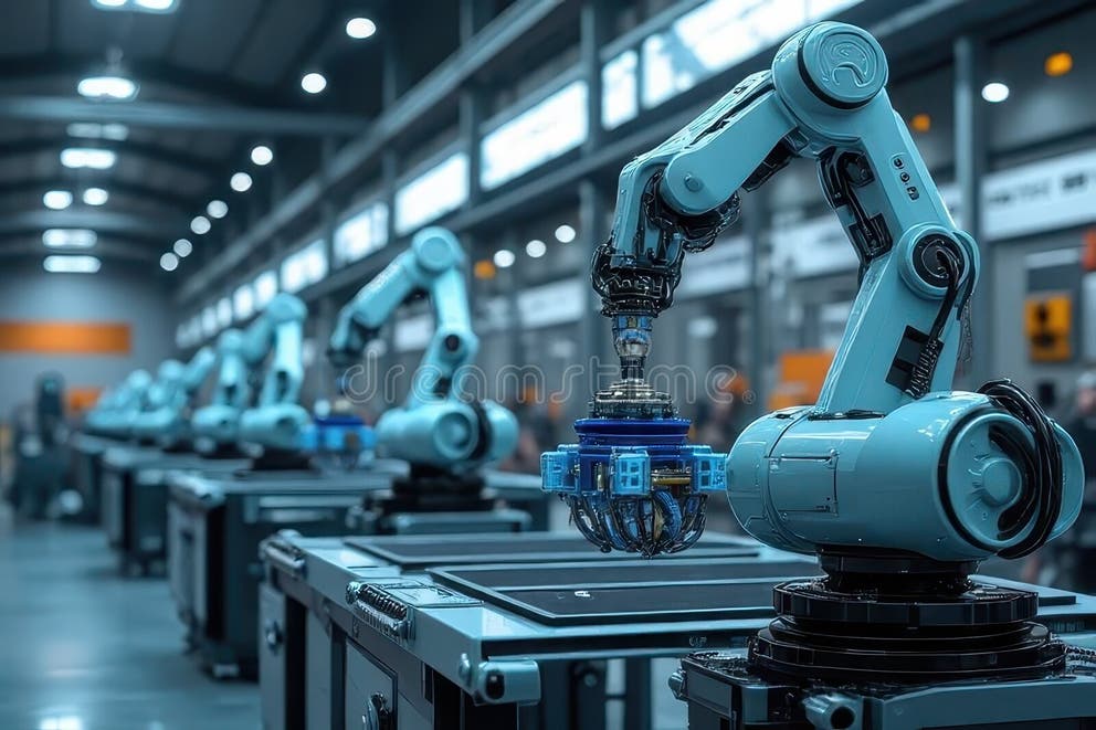 Advanced AI and Robotics Progress Stock Illustration - Illustration of ...