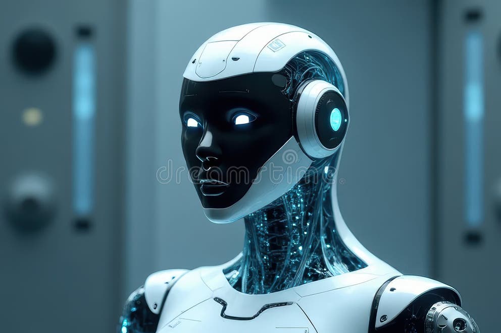 Advanced AI Virtual Assistant Technology Stock Illustration ...