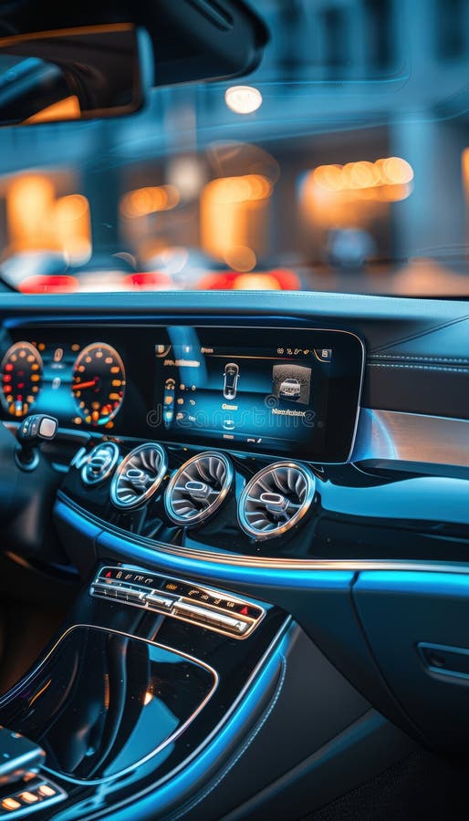 Advanced Air Conditioning System in Modern Car Interior with Digital ...