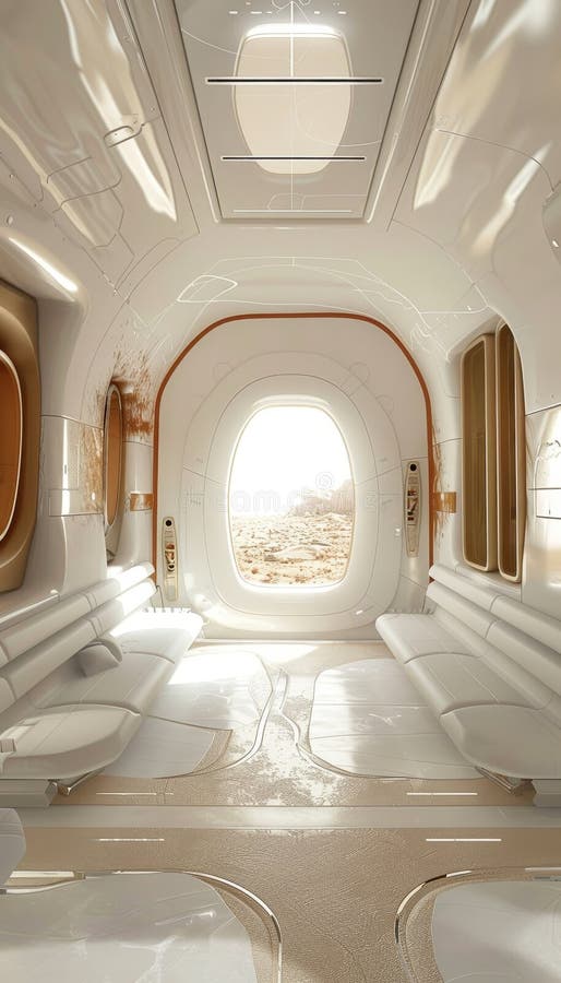Advanced Aircraft Interior with Stylish Design and Stunning View of ...
