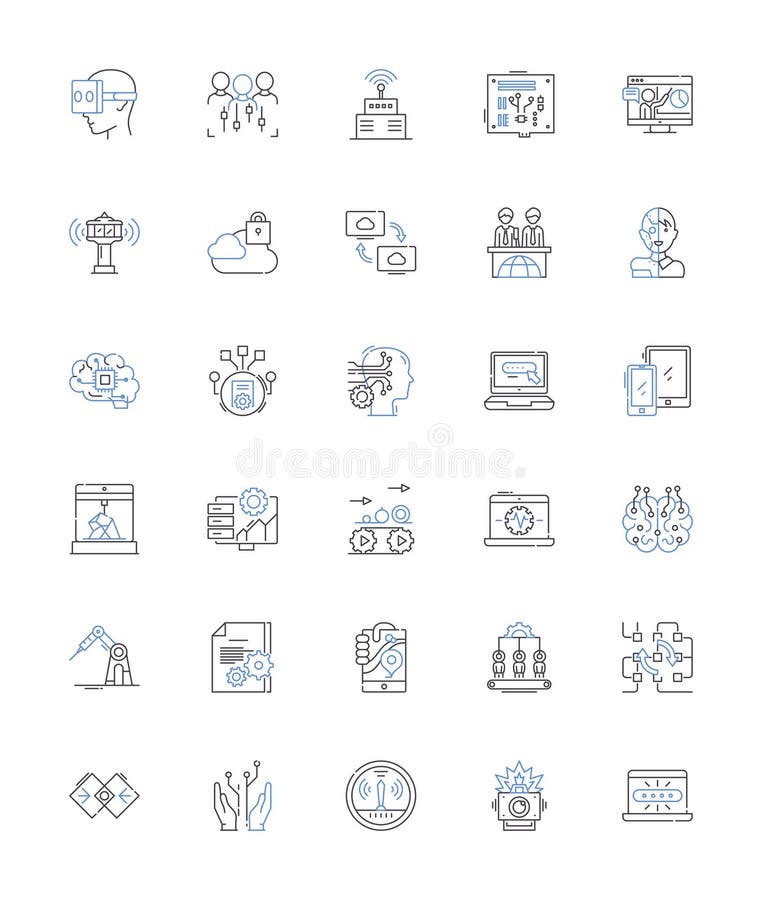Advanced Algorithms Line Icons Collection Optimization Heuristics Computational Parallelism