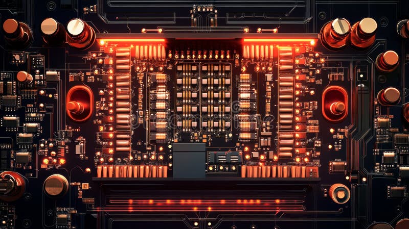 Advanced Analog Signal Processing Circuit with Comparator Integration Stock Illustration ...