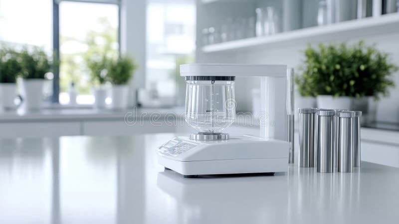 Advanced Analytical Balance on a Minimalist Table with Calibration ...
