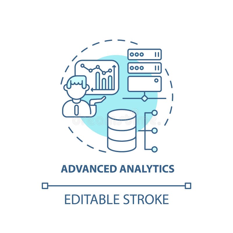 Advanced Analytics Concept Icon Stock Vector - Illustration of circle ...