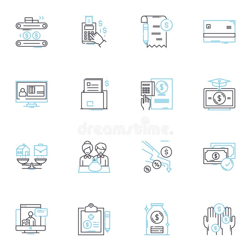 Advanced Analytics Linear Icons Set Predictive Machine Learning