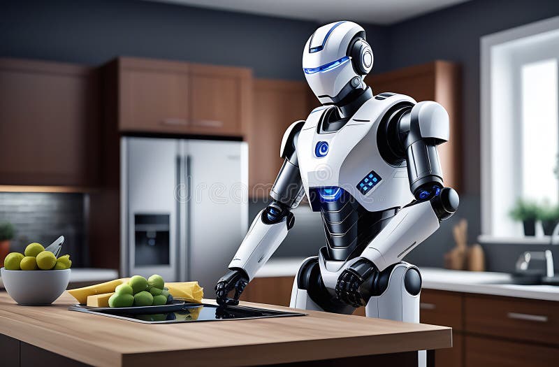 Advanced Android Conducting Household Chores, Highlighting the ...