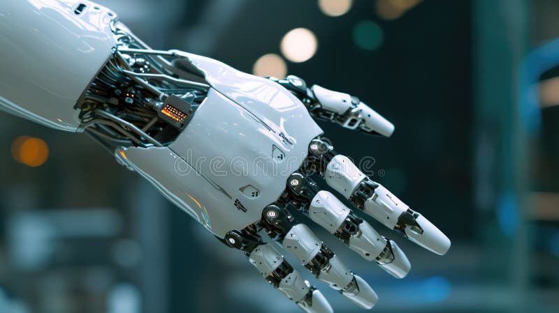 Advanced Android Robot Hand, a Marvel of Futuristic Technology, Ai ...