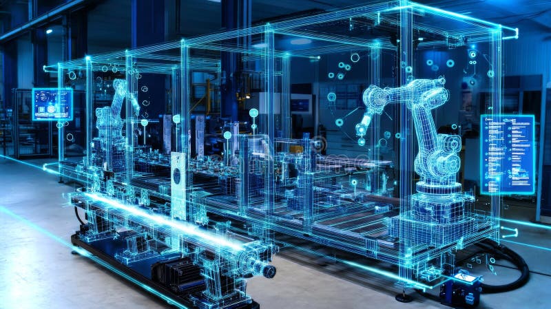 Advanced Android Uses Holographic Tech in a Futuristic Manufacturing ...